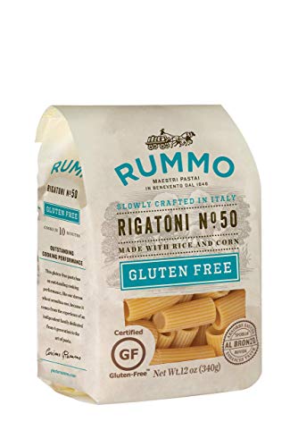 Rummo Italian Pasta GF Rigatoni No.50, Always Al Dente, Certified Gluten-Free, Made in Italy (12oz Package)