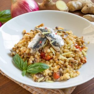 Sanniti Toasted Fregola Sarda FIne Semolina Pasta Fregula Tostata Fina, 17.6 oz