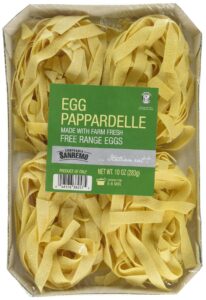 compagnia sanremo san remo italian egg pappardelle pasta - non-gmo, free range egg traditional pappardelle - 10 oz (pack of 1) - product of italy