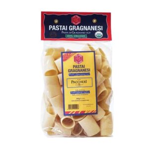 paccheri organic italian pasta di gragnano i.g.p.| pastai gragnanesi | usda certified organic| 17.6oz (500g)