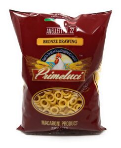 primeluci anelletti durum wheat semolina pasta - 1 lb (pack of 4)