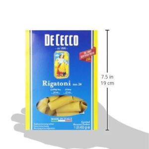 De Cecco Pasta, Rigatoni, 16 Ounce (Pack of 5)