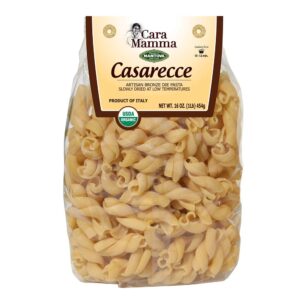 mantova organic italian specialty pasta, caserecce (2 packs of 1 lb. each) - artisan pasta, non-gmo, vegan, kosher certified, and imported from italy, premium quality