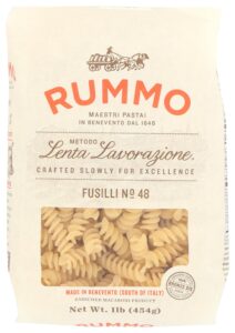 rummo italian pasta fusili no.48, always al dente (16 ounce package)