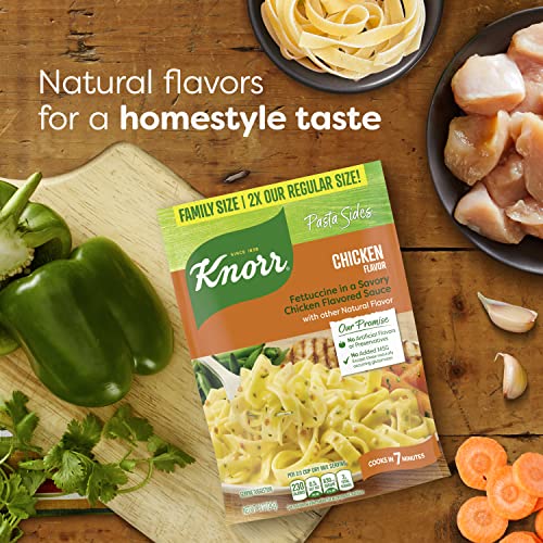 Knorr Pasta Sides For a Delicious Easy Pasta Meal Chicken Fettuccine No Artificial Flavors Or Preservatives 8.6 oz, 7 Count