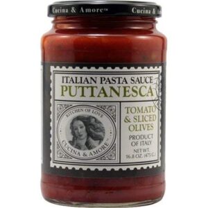 cucina & amore italian pasta sauce puttanesca, 16.8 ounces