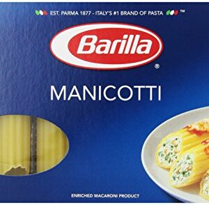 Barilla Pasta, Manicotti, 8 Ounce (Pack of 4)