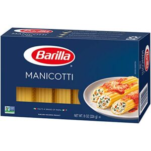 Barilla Pasta, Manicotti, 8 Ounce (Pack of 4)