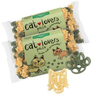 pastabilities cat lovers pasta, fun shaped noodles for kids 14 oz (2 pack) non-gmo natural wheat pasta, vegan plant based, kosher certified, made in the usa