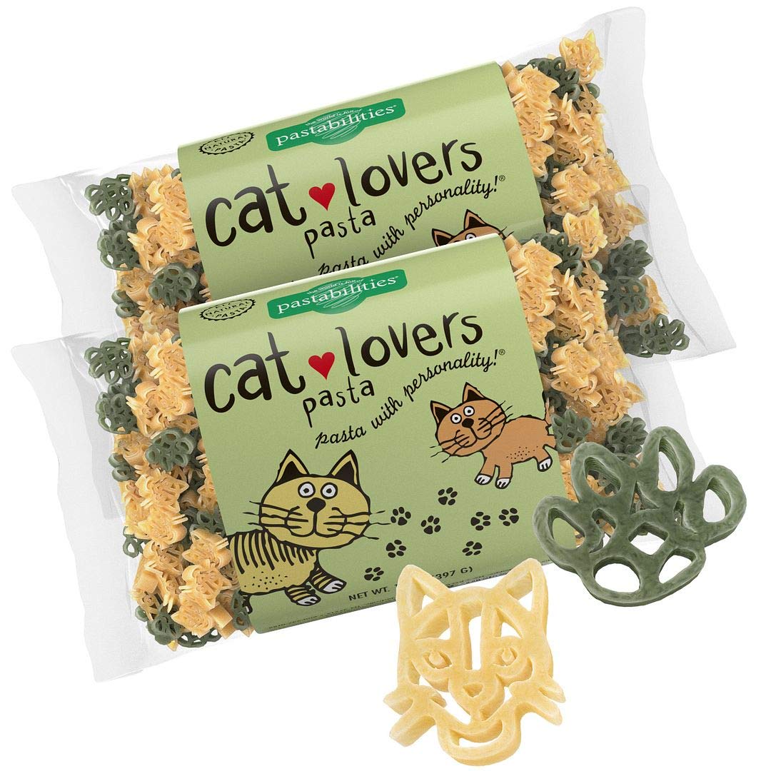 Pastabilities Cat Lovers Pasta, Fun Shaped Noodles for Kids 14 oz (2 Pack) Non-GMO Natural Wheat Pasta, Vegan Plant Based, Kosher Certified, Made in the USA