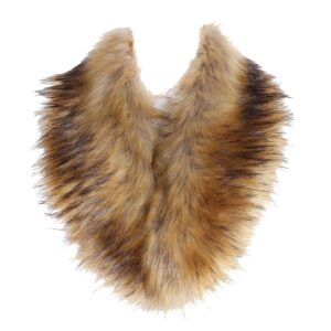 soul young faux fur collar women's neck warmer scarf wrap,nature,one size