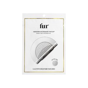 fur ingrown microdart patches - ingrown hair care, quickly and effectively clear up ingrown hair bumps - 6 pack