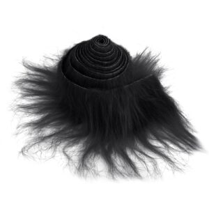 lusofie shaggy plush faux fur fabric precut strips 2x60inch black fur fluffy fuzzy craft fur for gnomes beard santa claus hair dwarf cosplay costume diy craft christmas decoration