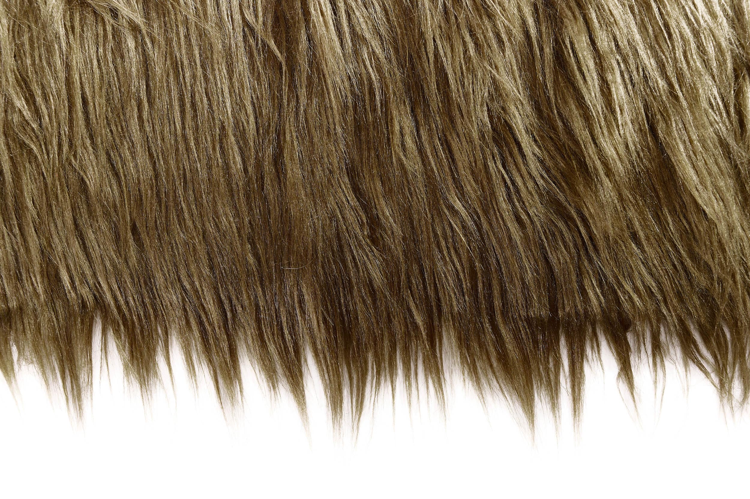 Shaggy Plush Faux Fur Fabric Precut Strips Fluffy Fuzzy Craft Fur for Gnomes Beard Hair Cosplay Costume Dwarf Decoration (Dark Brown, 2x60 inch)