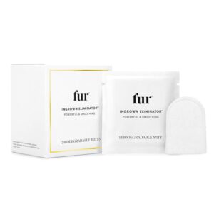 fur ingrown eliminator- post hair removal care to soothe irritation and eradicate bumps - 12 wipes