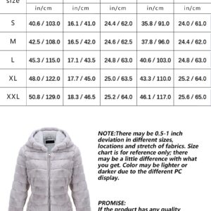 Bellivera Women's Faux Fur Shearling Shaggy Coat Fashion Sherpa-Lined Hood Jacket 1801 Gray L