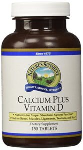 nature's sunshine calcium plus vitamin d, 150 tablets, kosher | powerful vitamin supplement for adults containing vitamin d3, calcium, and magnesium