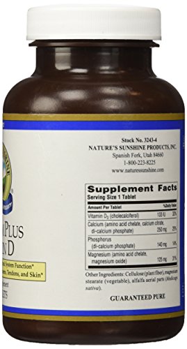 Nature's Sunshine Calcium Plus Vitamin D, 150 Tablets, Kosher | Powerful Vitamin Supplement for Adults Containing Vitamin D3, Calcium, and Magnesium