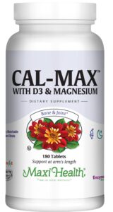 maxi health calcium magnesium supplement with vitamin d3 and boron - kosher bone health & nighttime formula, calcium citrate calmag & vitamin d (180 tablets)