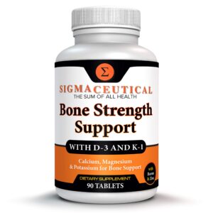 sigmaceutical bone strength calcium supplement - bone health boron supplement - calcium with vitamin d3 - calcium magnesium zinc - 90 tablets