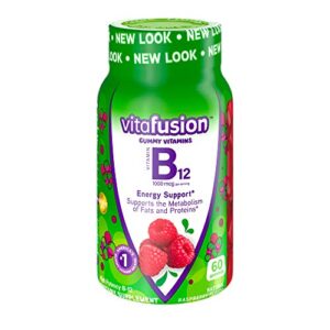 Vitafusion B12 Gummy Vitamins, Delicious Raspberry Flavor, 60ct (30 Day Supply)