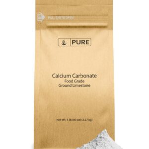 Pure Original Ingredients Calcium Carbonate (5 lb) Dietary Supplement, Food Preservative, Acid Neutralizer