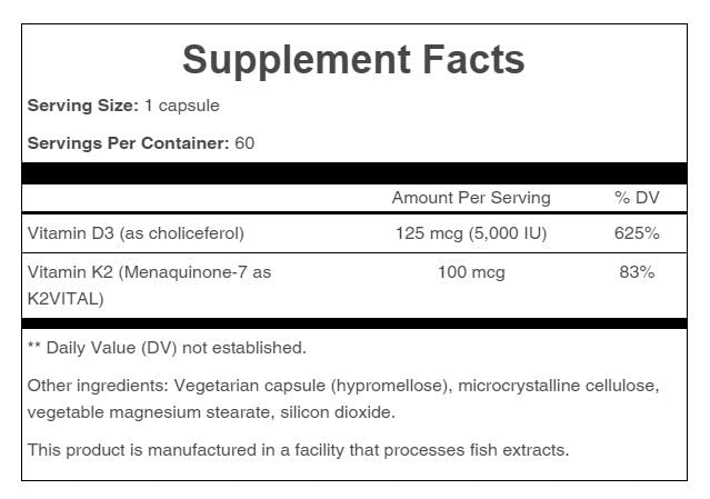 Youtheory K2D3 Capsules