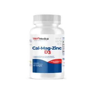 Cal-Mag-Zinc D3 Dietary Supplement (Calcium Magnesium Zinc & Vitamin D3) | Immune, Bones & Teeth Support | Non-GMO | Vegan | Gluten Free | Dairy Free | Kosher | 60 Softgels | (60 Count (Pack of 1))