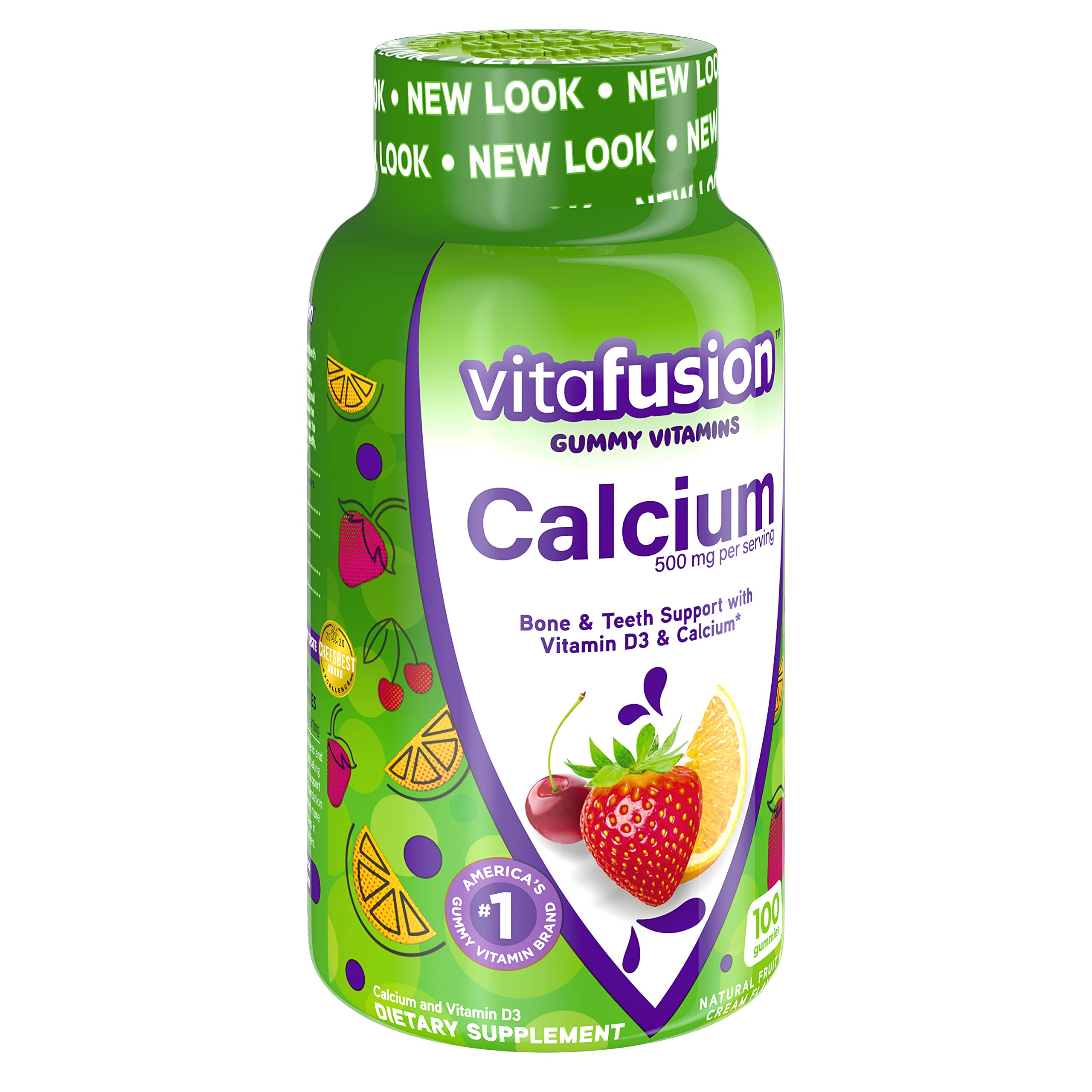 Vitafusion Calcium Gummies, 500 mg (2 Pack, 200 ct.)