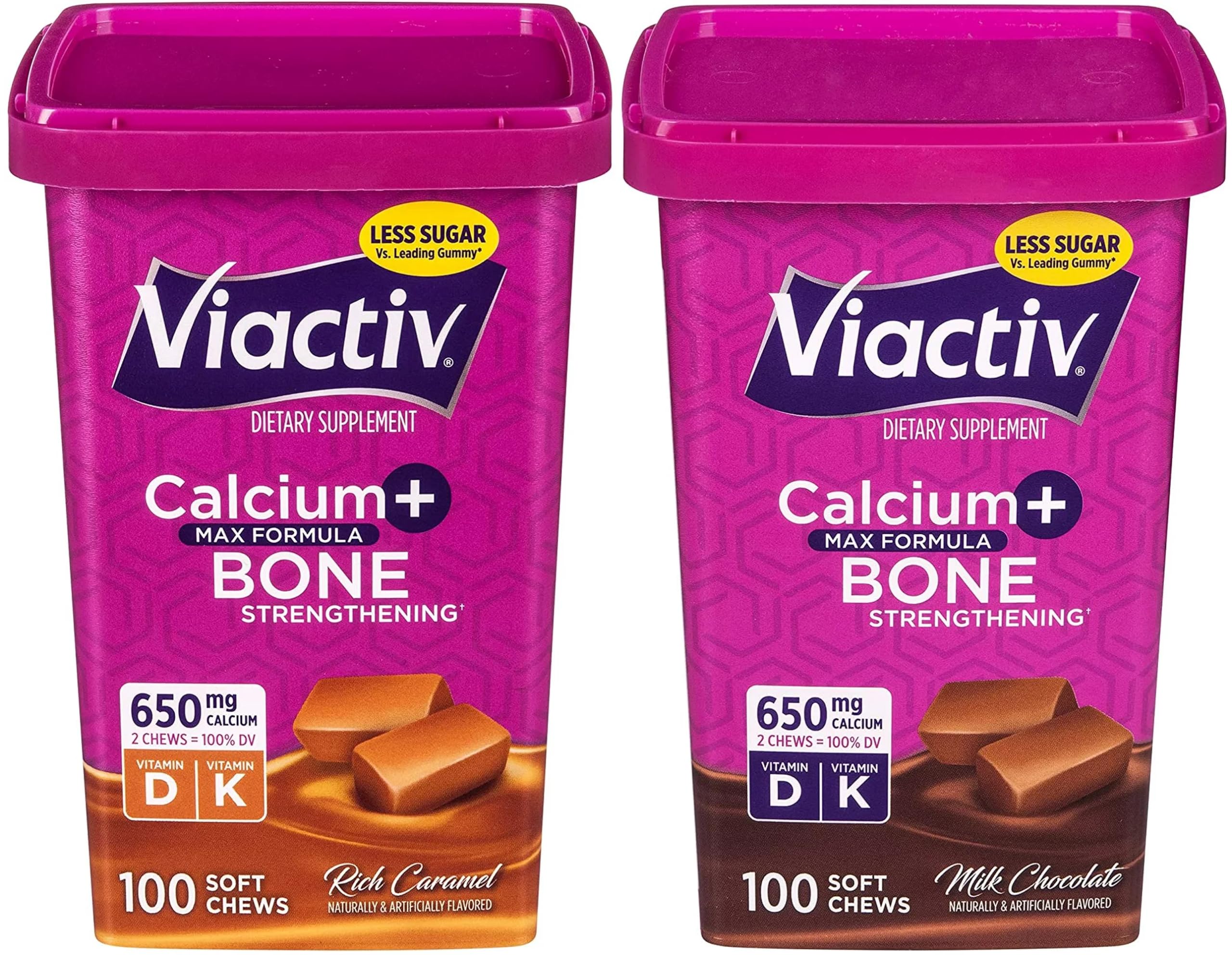 Viactiv Calcium Supplement Soft Chews, Milk Chocolate & Caramel, 200 Count