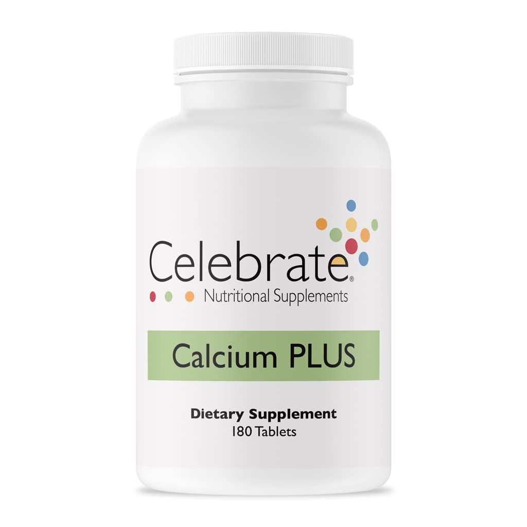 Celebrate Vitamins Calcium Plus Bariatric Calcium Citrate Non-Chewable Tablet with Vitamin D3 and Magnesium, 1200mg, Sugar-Free & Gluten-Free Calcium Citrate for Bariatric Patients, 180 count