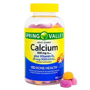 spring valley adult gummy calcium with vitamin d3 50 servings