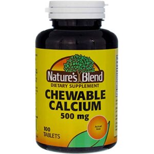 nature's blend calcium chewable bavarian cream 500 mg 100 tabs