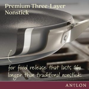 Anolon Achieve Hard Anodized Nonstick Frying Pan/Skillet, 12 Inch, Silver