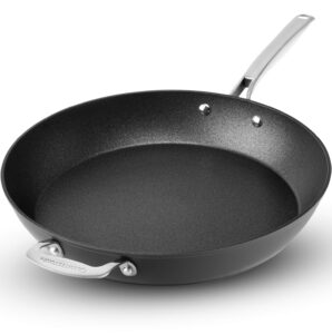 granitestone 14 inch family size nonstick frying pan, large induction skillet for cooking, oven safe dishwasher safe