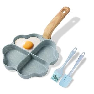 caannasweis 4-cup nonstick egg frying pan (heart-shaped-green)