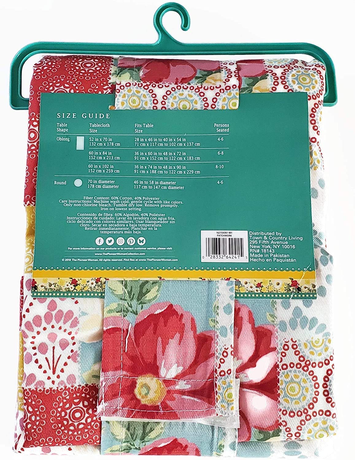 The Pioneer Woman Patchwork Tablecloth, 52 x 70