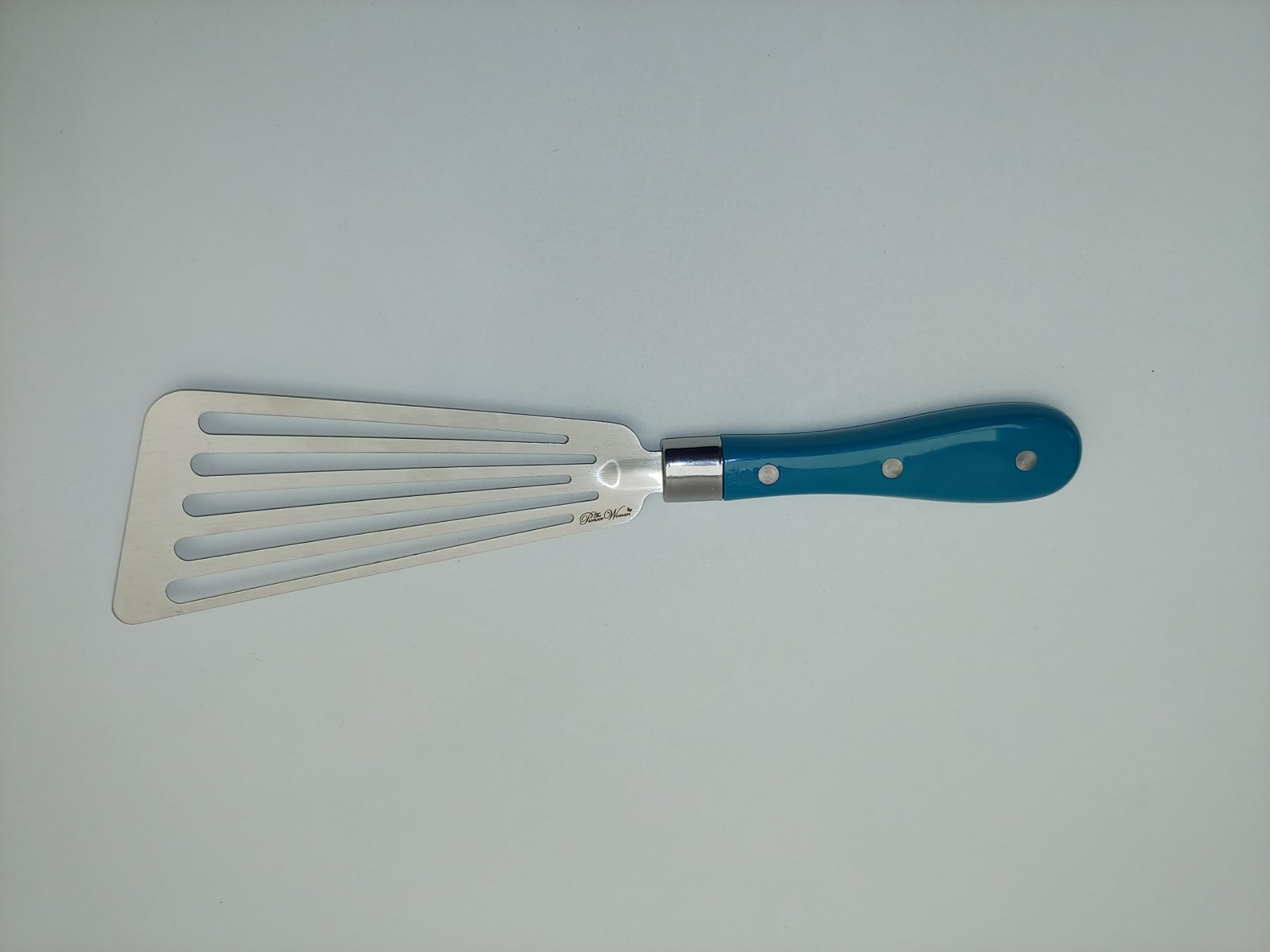 The Pioneer Woman Thin Stainless Steel Metal Spatula 12 1/4" Turner ABS Handle Dishwasher Safe, Teal