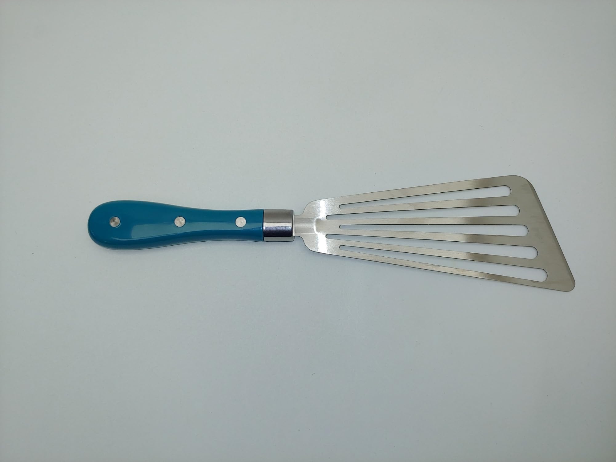 The Pioneer Woman Thin Stainless Steel Metal Spatula 12 1/4" Turner ABS Handle Dishwasher Safe, Teal