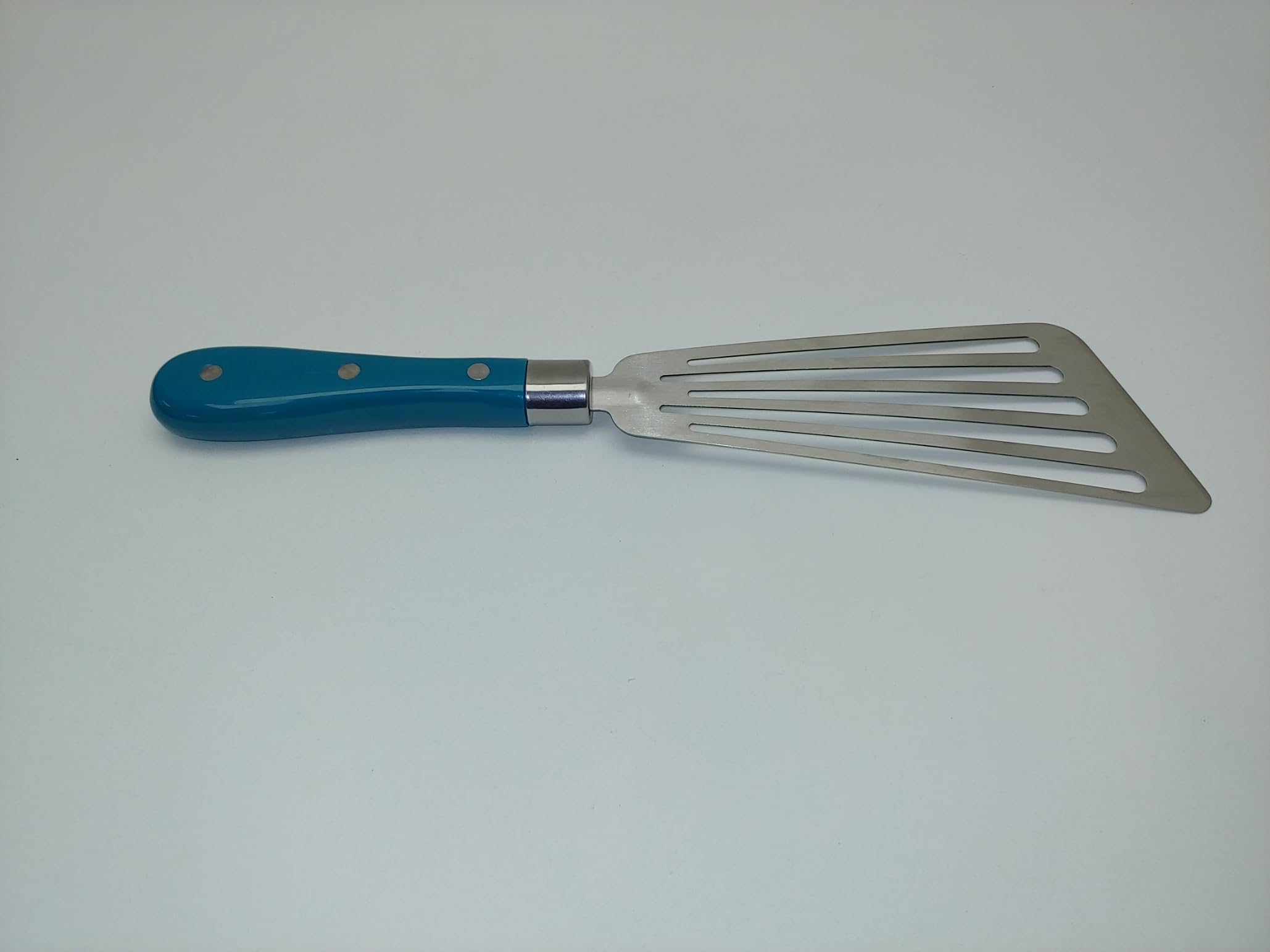 The Pioneer Woman Thin Stainless Steel Metal Spatula 12 1/4" Turner ABS Handle Dishwasher Safe, Teal