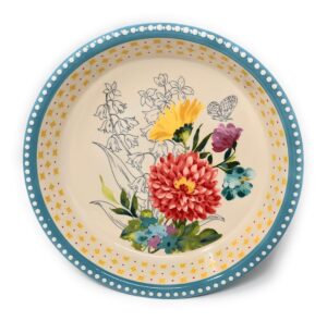 the pioneer woman blooming bouquet pie dish-stoneware 9 inch pie pan for everyday and holiday baking