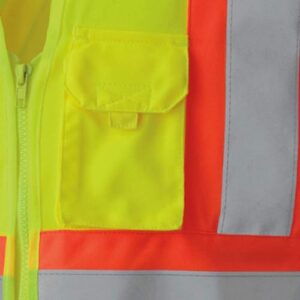 Pioneer Safety Vest for Women with Pockets - Hi-Vis Reflective Tape - for Construction - Yellow/Green