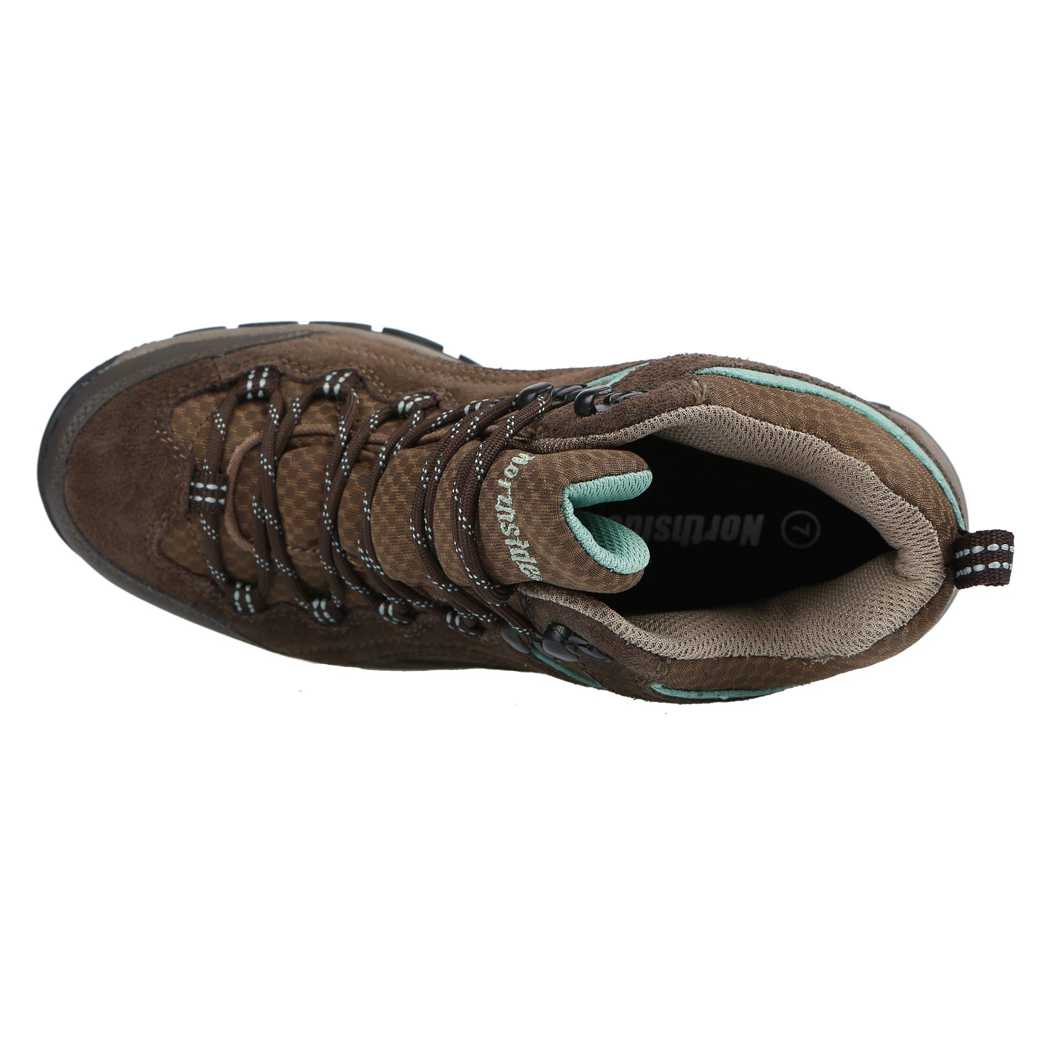 Northside womens Pioneer Wp Hiking Boot, Dk Brown/Sage, 6.5 US