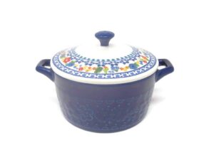 pioneer woman mini casserole with lid (14.4 oz, cobalt)