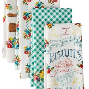 The Pioneer Woman Cotton Kitchen Terry Towels Set of 4 Biscuits and Gravy