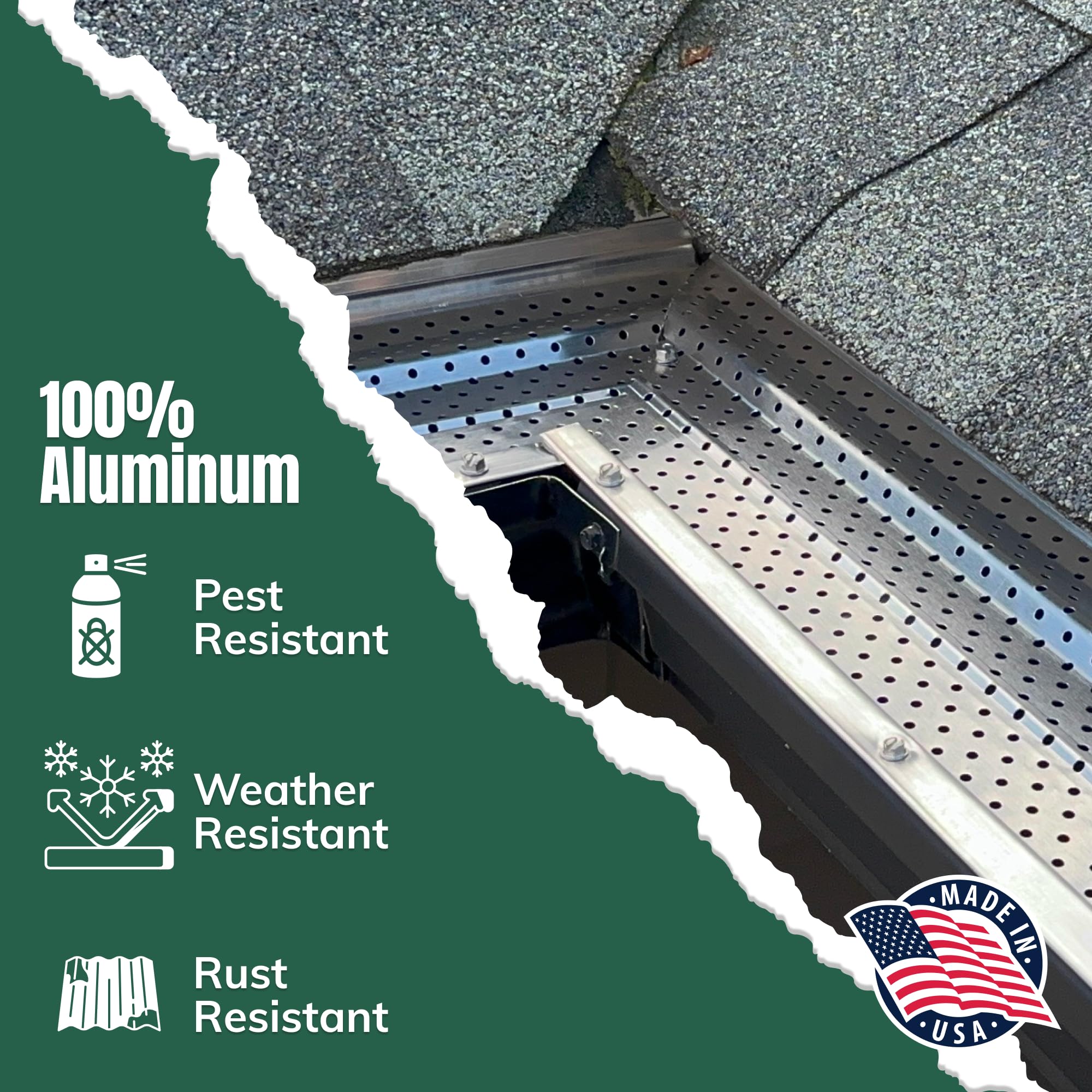 A-M Gutter Guard - Aluminum 6" (200 Feet, Mill Finish)