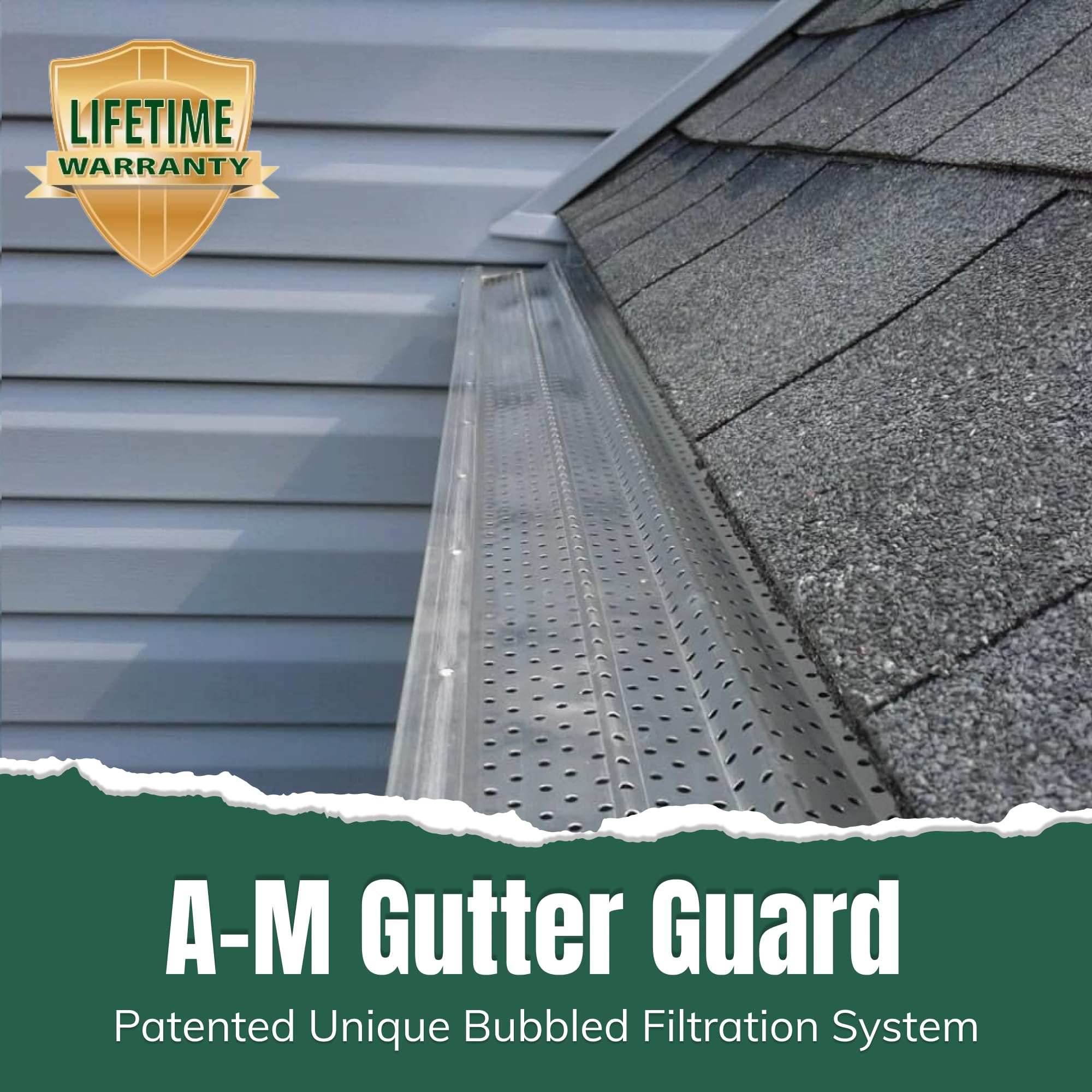 A-M Gutter Guard - Aluminum 6" (200 Feet, Mill Finish)