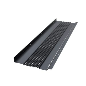 raptor gutter guard – 48 ft. (nominal) black all-aluminum gutter guard kit with screws included. fits 6 in. gutters. diy-friendly. (6 in. x 47.625 in.)