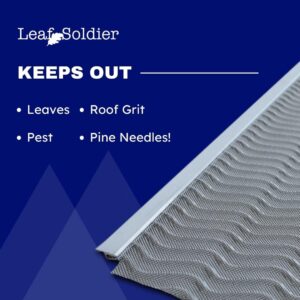 best gutter guard, period! aluminum micro-mesh gutter guard, leaf soldier vigilant diy gutter cover that fits any roof or gutter type fits a 6" gutter, 100ft, 5oft, 23ft (100ft)