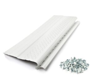 waterlock pro gutter guards leaf protection 1 feet sample pack white, a contractor-grade gutter guard from manufacturer, domestic aluminum gutter covers 5 and 6 inch gutters